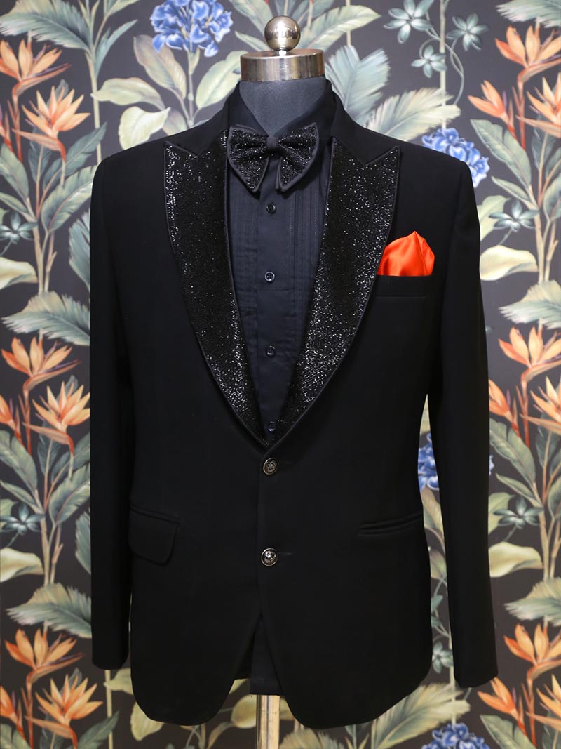 Stylish Black Party Wear Suit | Mubarkaan Store